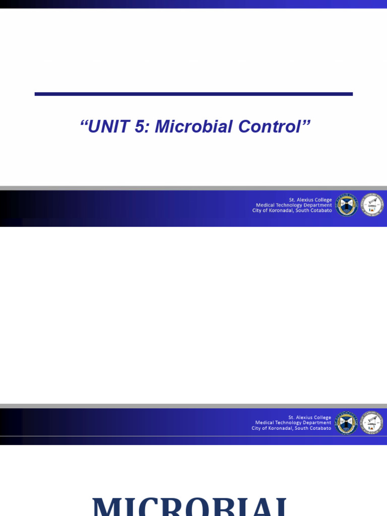 Microbial Control in Clinical Bacteriology | PDF | Sterilization ...