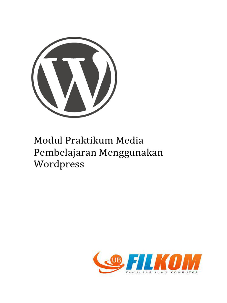 Modul Praktikum Media Pembelajaran Menggunakan Wordpress | PDF