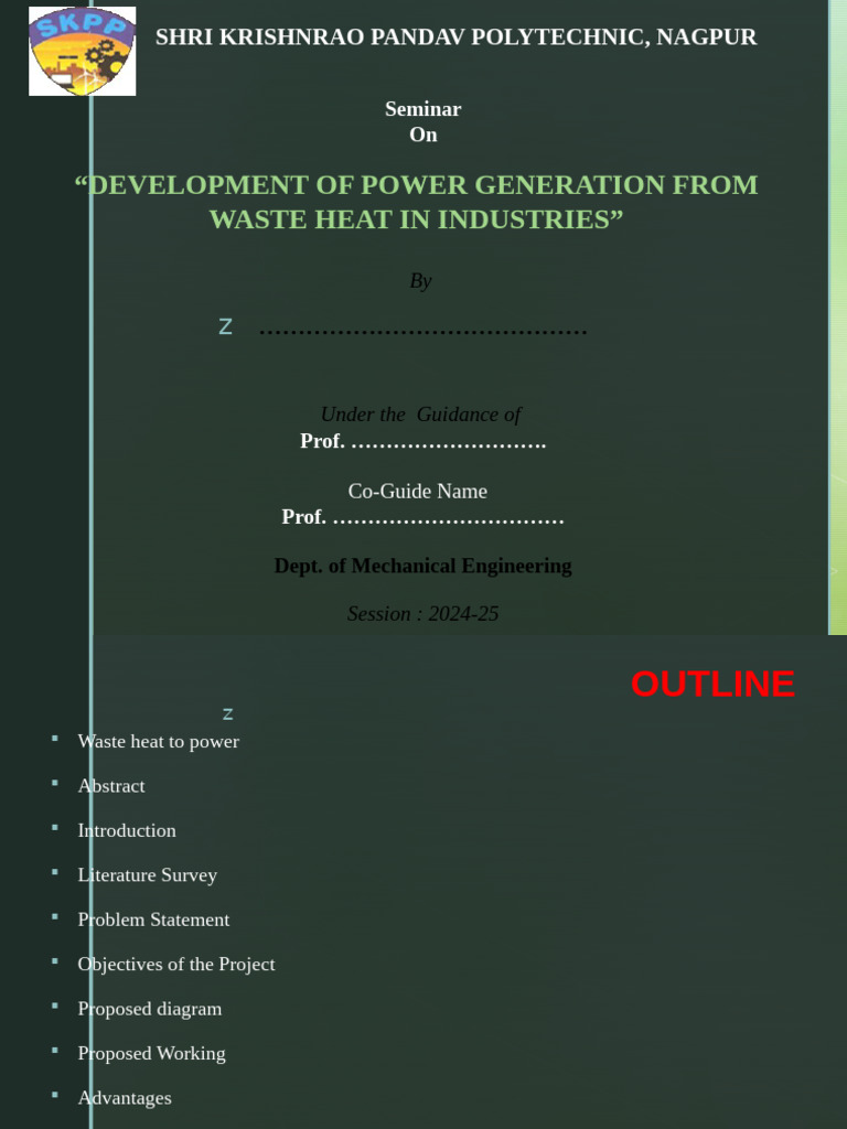 Waste Heat To Power 1 | PDF | Engines | Electricity