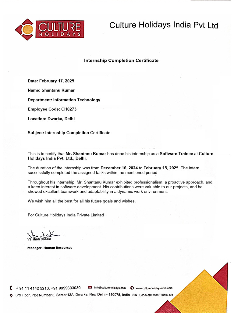 Shantanu Internship OfferLetter (2) | PDF