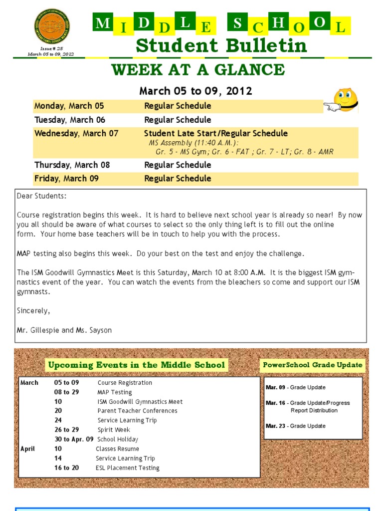 ISM Bearcats Weekly Bulletin Update | PDF | Gymnastics | Indoor Sports