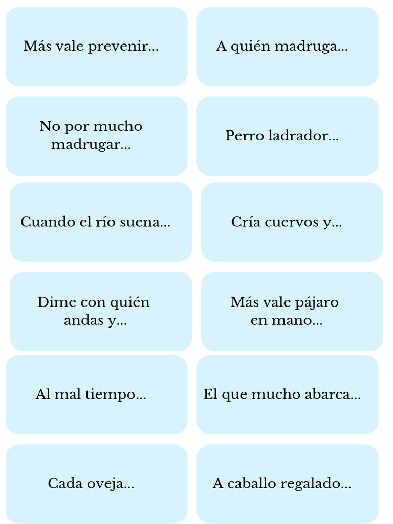 Refranes Populares Españoles | PDF