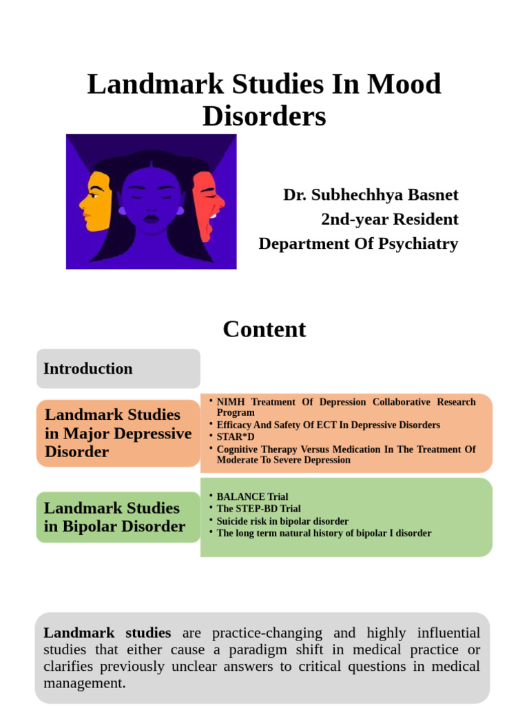 Landmark Studies in Mood Disorders | PDF | Major Depressive Disorder ...