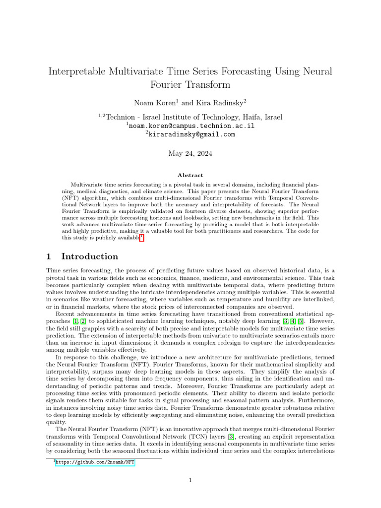 2405.13812v1 | PDF | Time Series | Forecasting