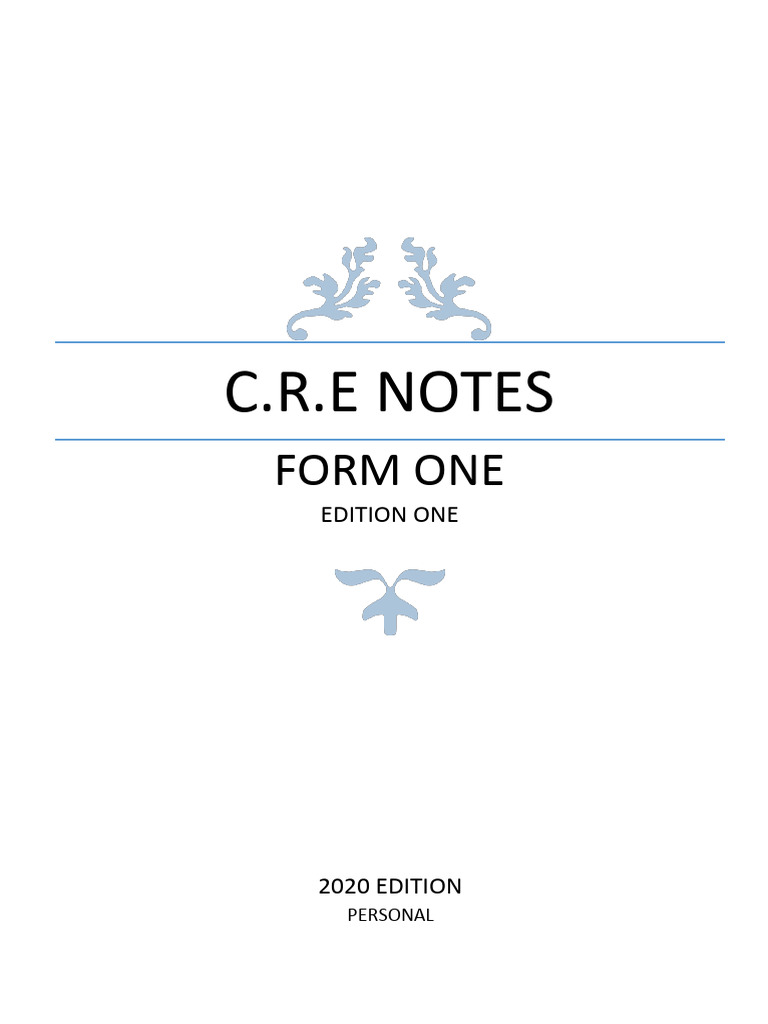 Cre Notes Form 1-2-3-4 From Atika School Dot Org | PDF | The Exodus ...