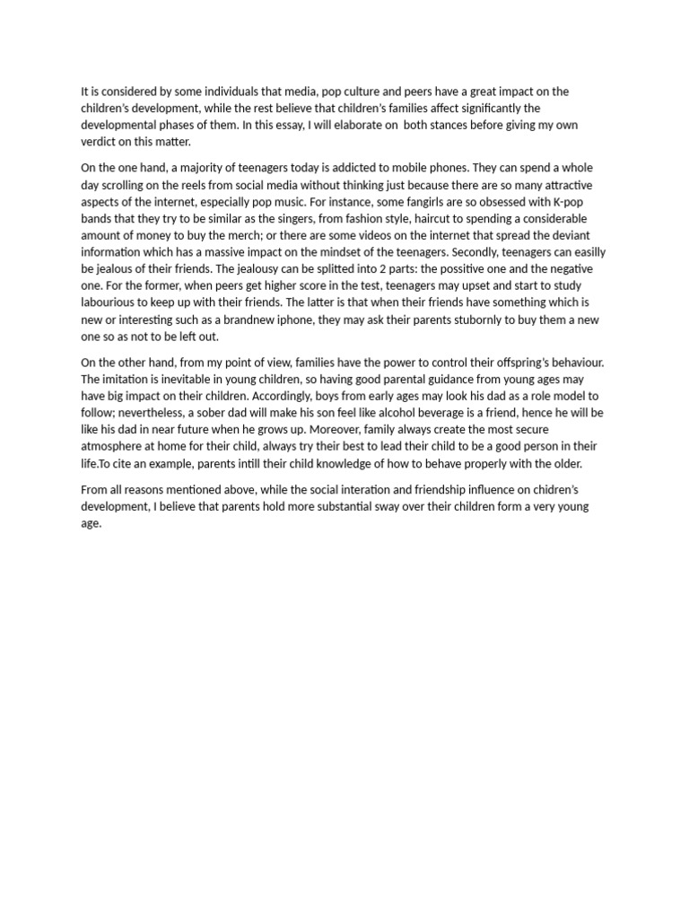 Discussion Essay | PDF