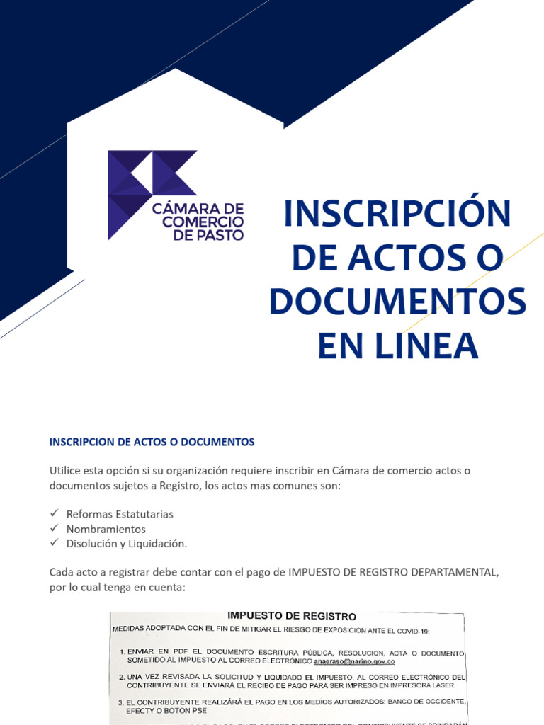 Inscribir Documentos en Linea | PDF