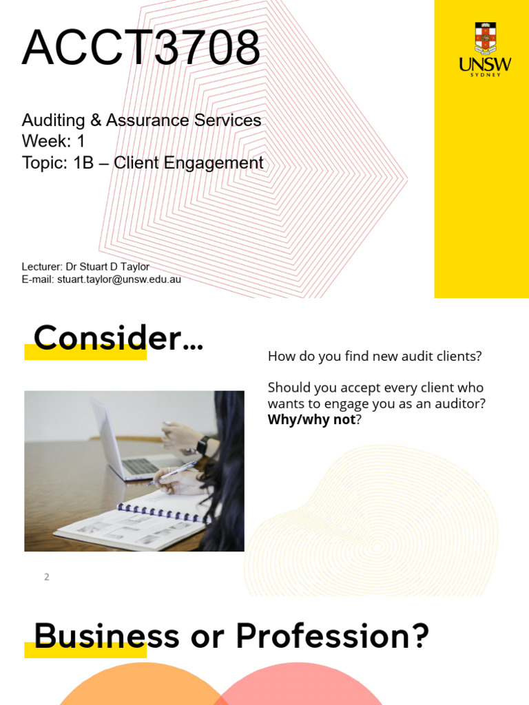 1B - Client Acceptance and Engagement | PDF