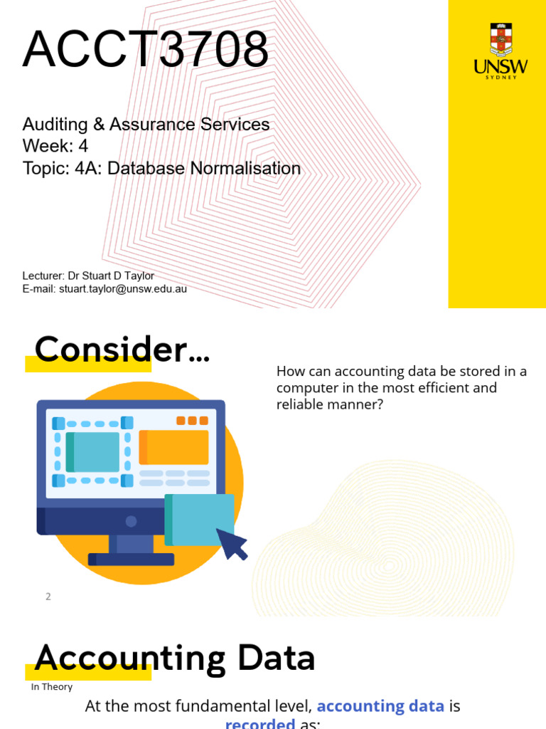 4A - Database Normalisation | PDF | Databases | Information Science