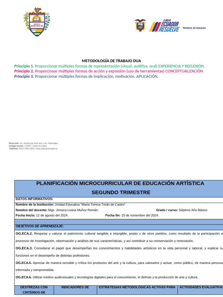 7mo - Eca - Segundo Trimestre | PDF | Aprendizaje | Evaluación