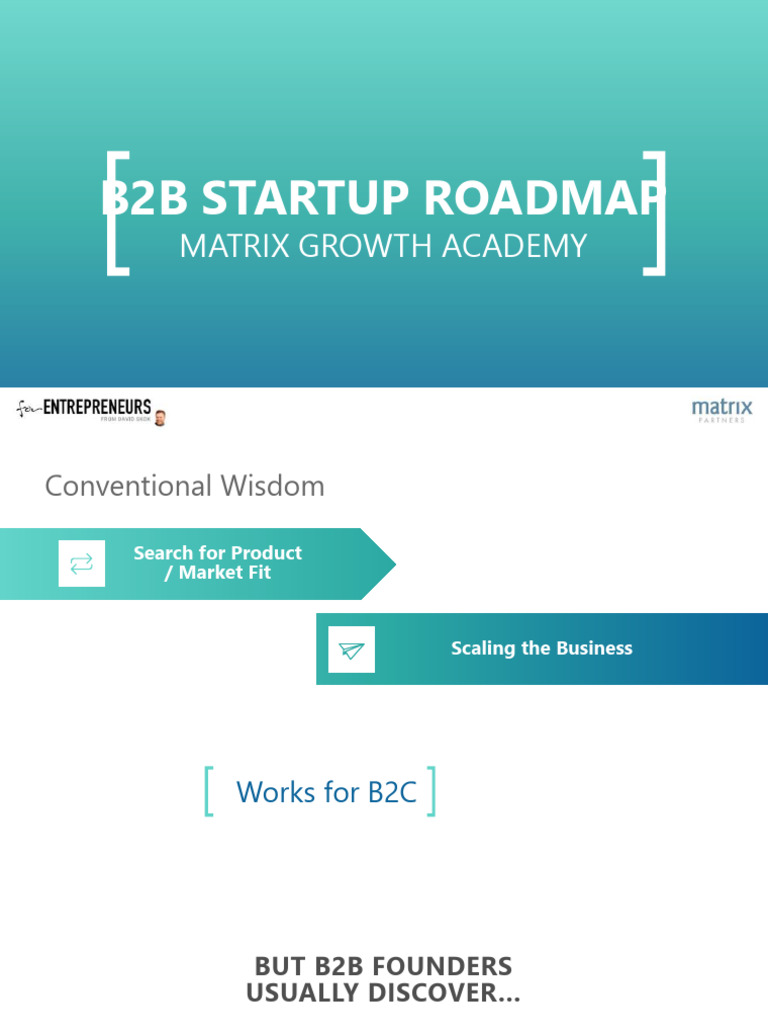 B2B Startup Growth Roadmap Guide | PDF | Sales | Valuation (Finance)