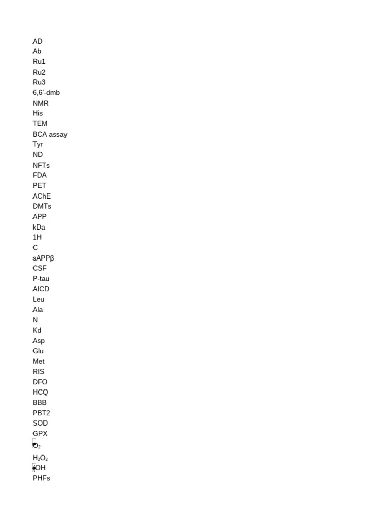 List of Acronyms | PDF | Proteins | Acid