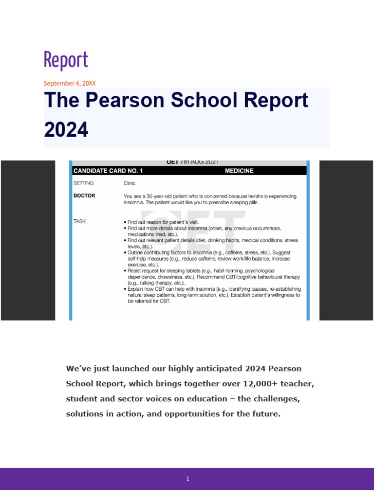 2024 Pearson School Report Insights | PDF