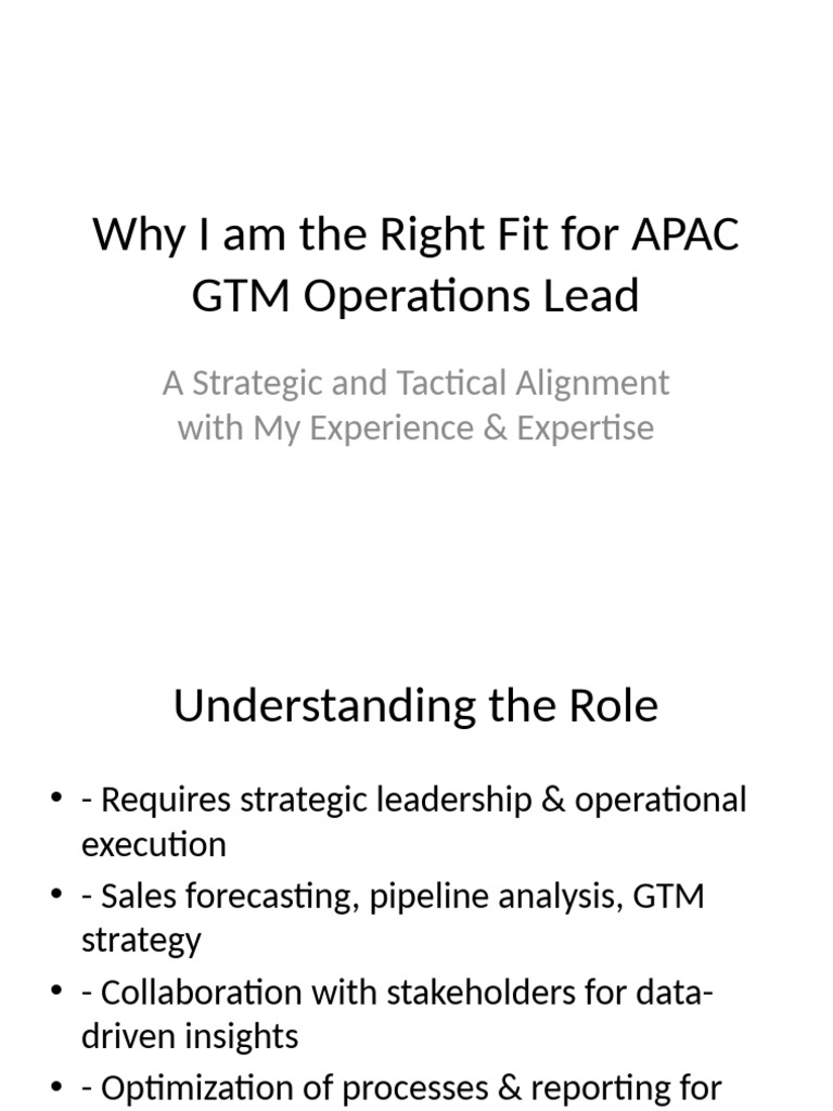 APAC_GTM_Operations_Fit | PDF