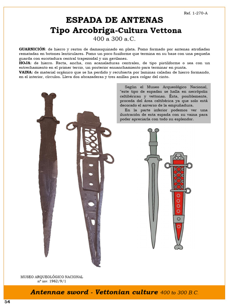 Espada de Antenas Atrofiadas Vettona | PDF