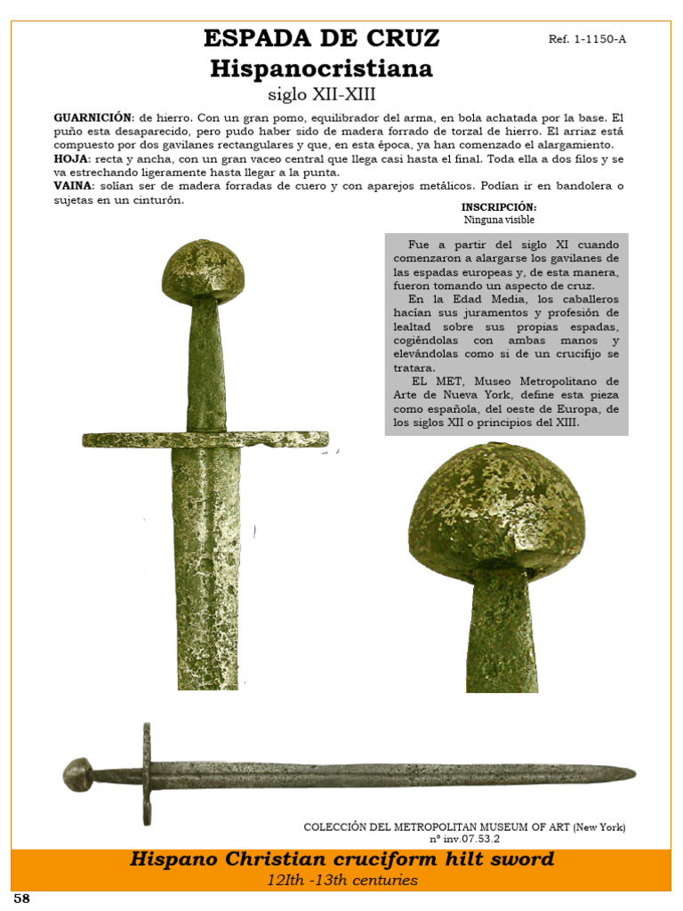 1150 Espada Hispanocristiana | PDF | Armas cuerpo a cuerpo | Espada