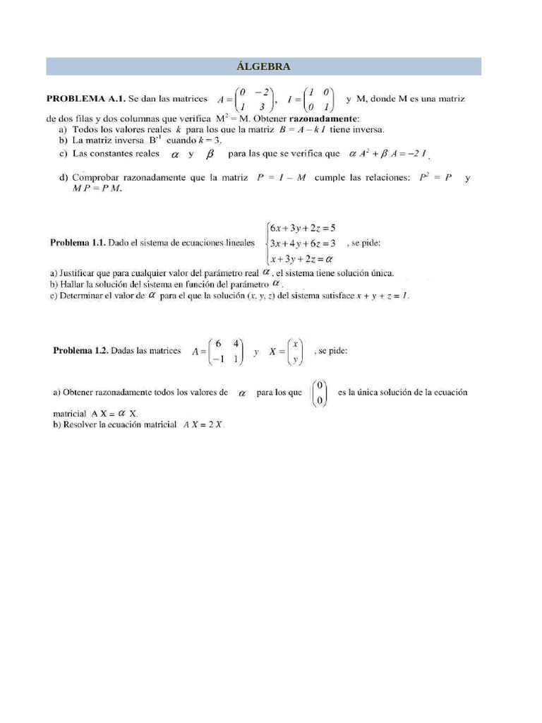Tarea Algebra 3era Eva | PDF