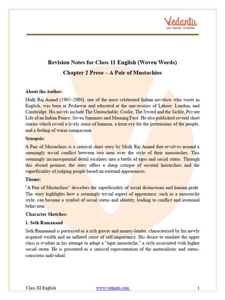 Cbse Class 11 English Woven Words Notes Chapter 2 | PDF