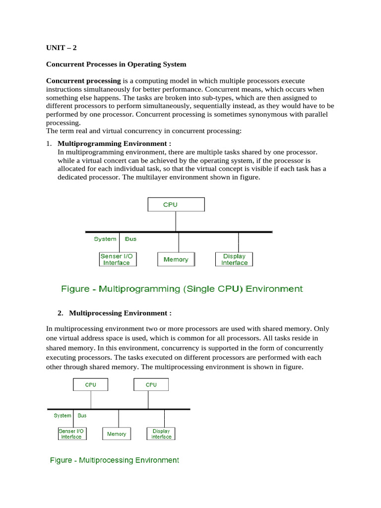 Concurrent Processes in Operating System | PDF | Process (Computing ...