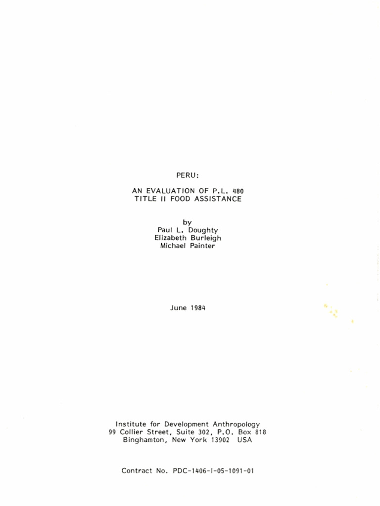 PL480 | PDF | Staple Foods | Agriculture