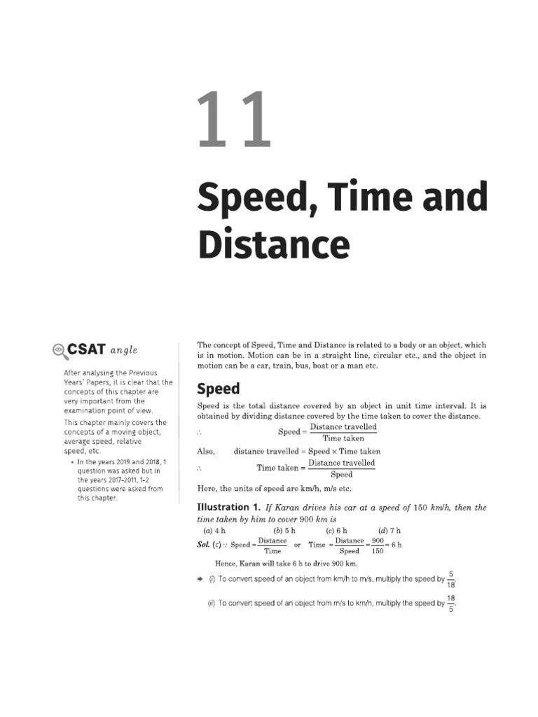 Speed Distance Time | PDF