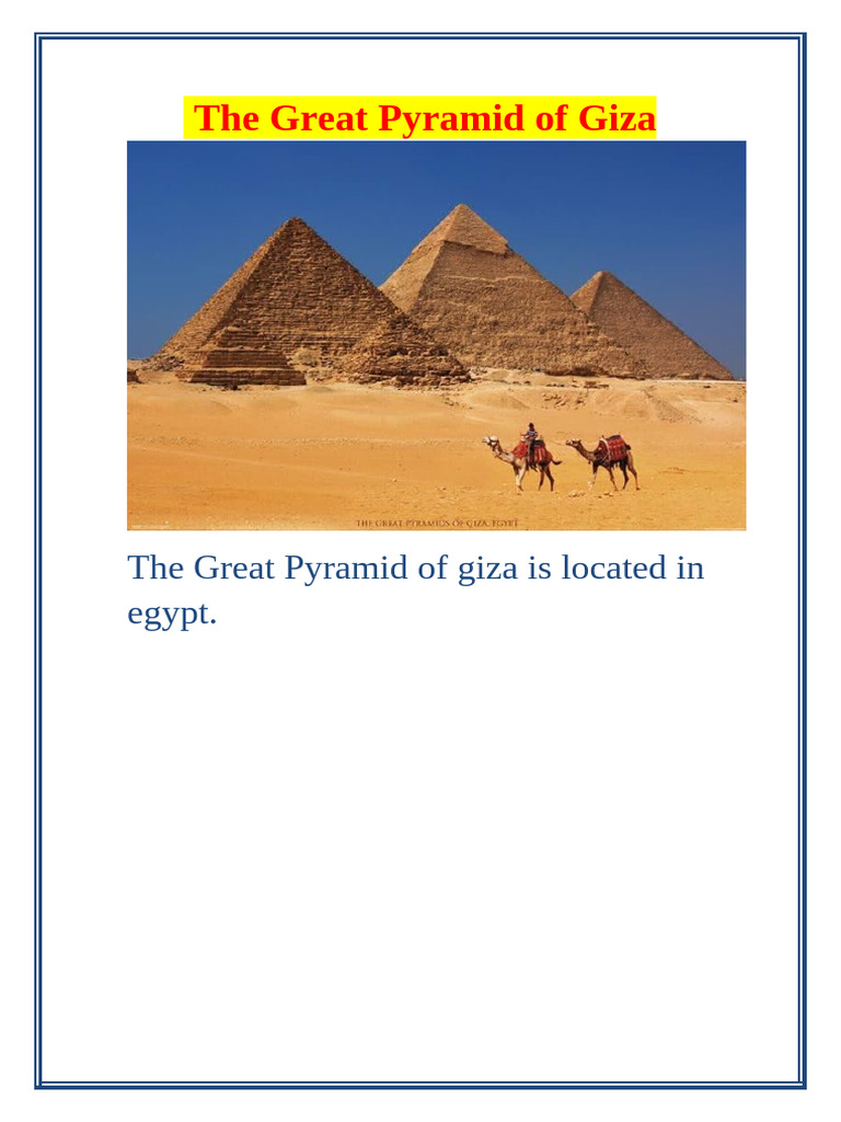 Great Pyramid of Giza | PDF