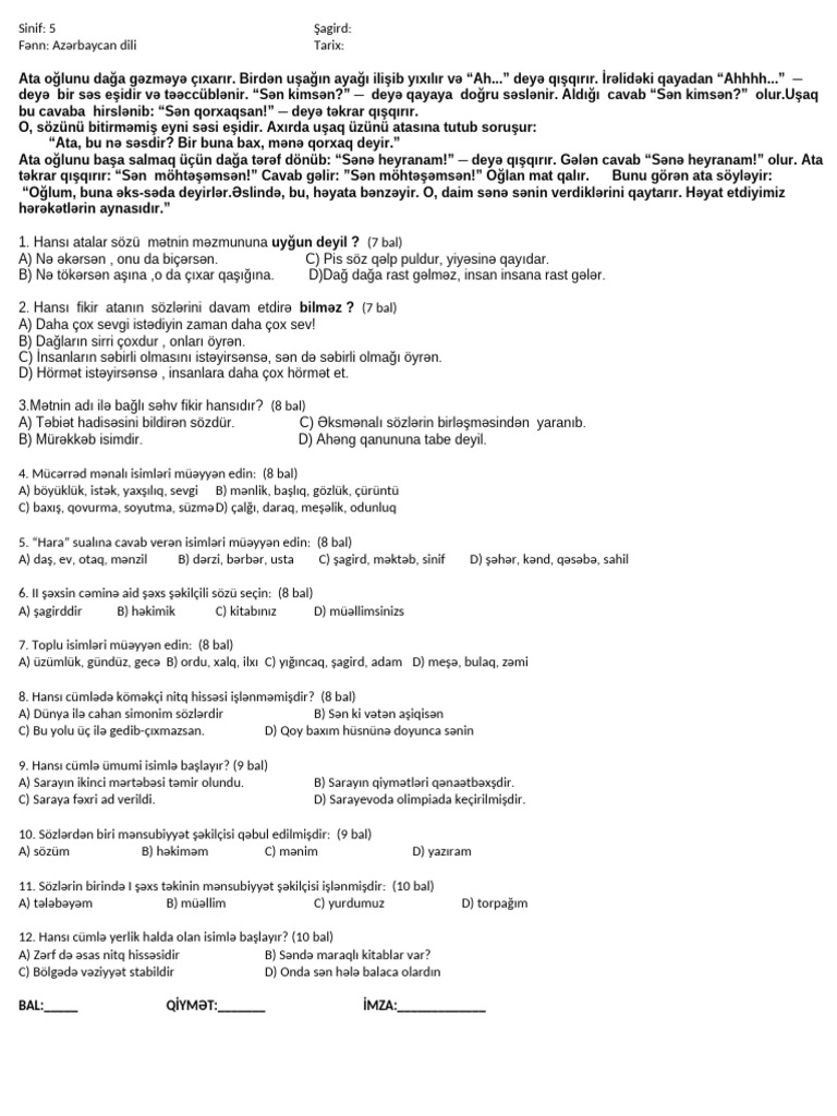 5 Az Dili KSQ 5 | PDF
