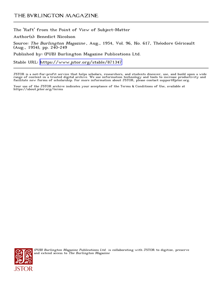 Nicolson RaftPointView 1954 | PDF