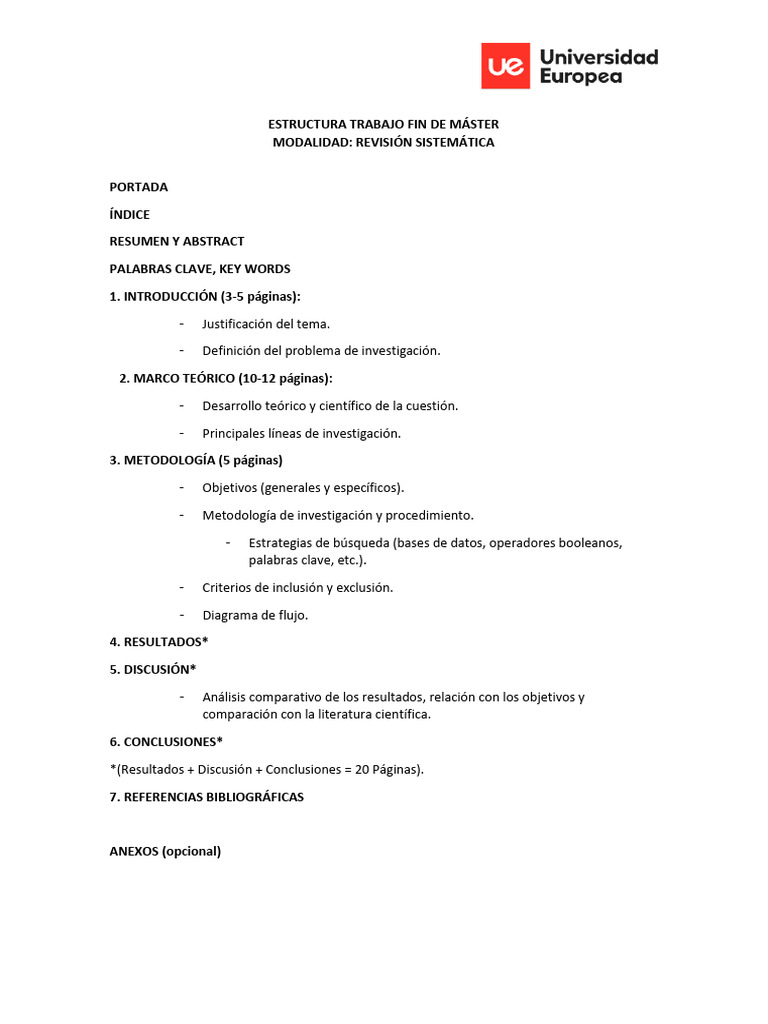 Estructura TFM RS | PDF