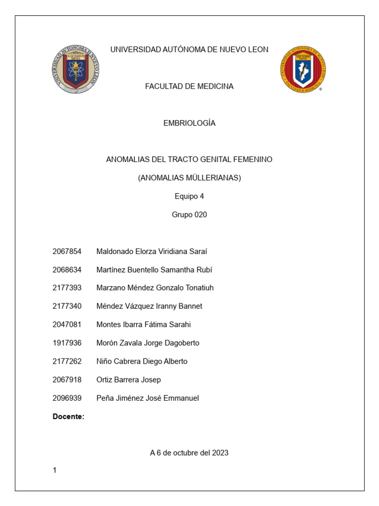 Anomalías Müllerianas: Diagnóstico y Tratamiento | PDF | El embarazo | Útero