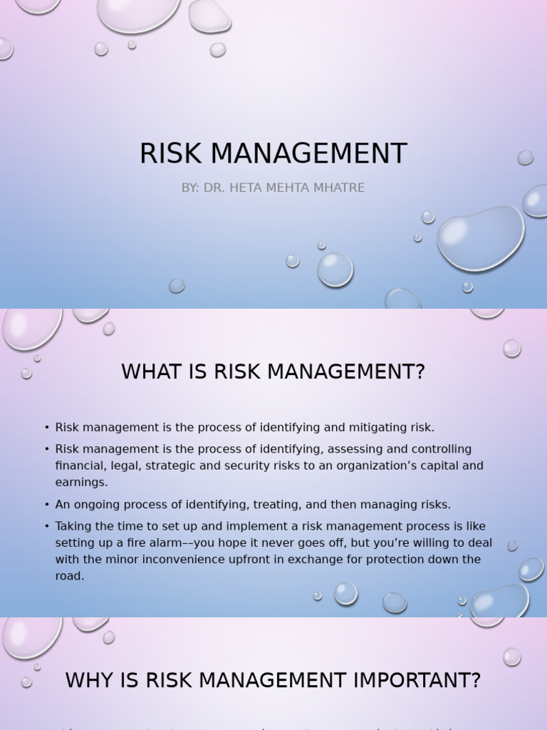Risk Management | PDF | Risk Management | Risk