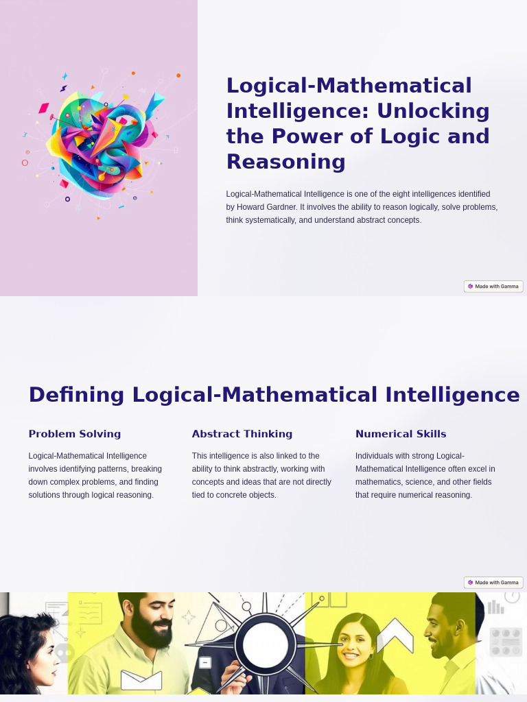 Logical Mathematical Intelligence Unlocking the Power of Logic and Reasoning | PDF