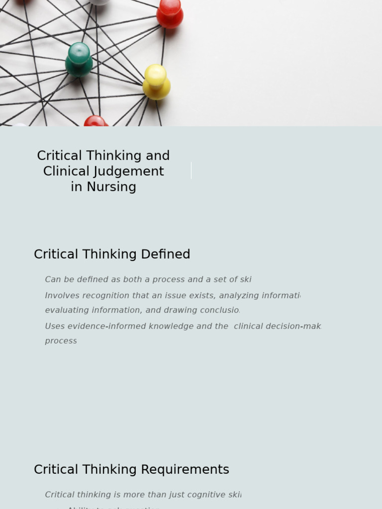 Clinical Judgement Model | PDF | Critical Thinking | Thought