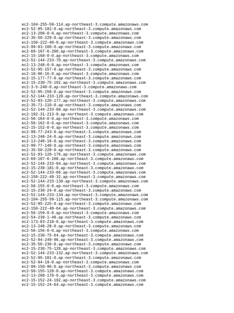AWS EC2 Instances List | PDF