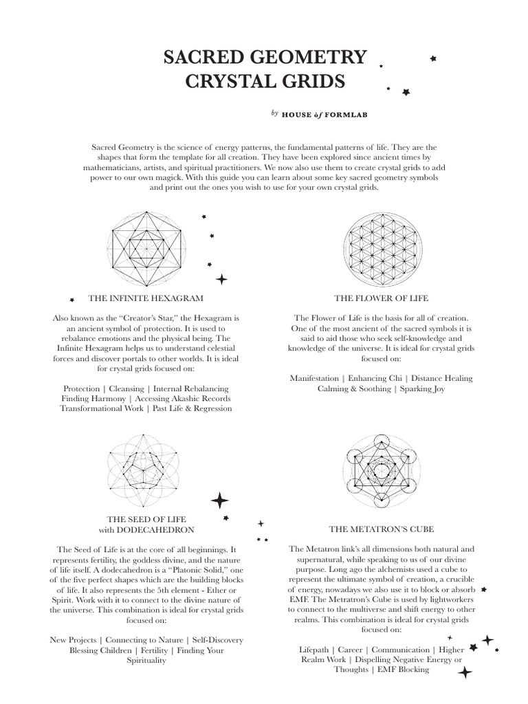 Geometry Crystal Grid Print Out | PDF | Spirituality