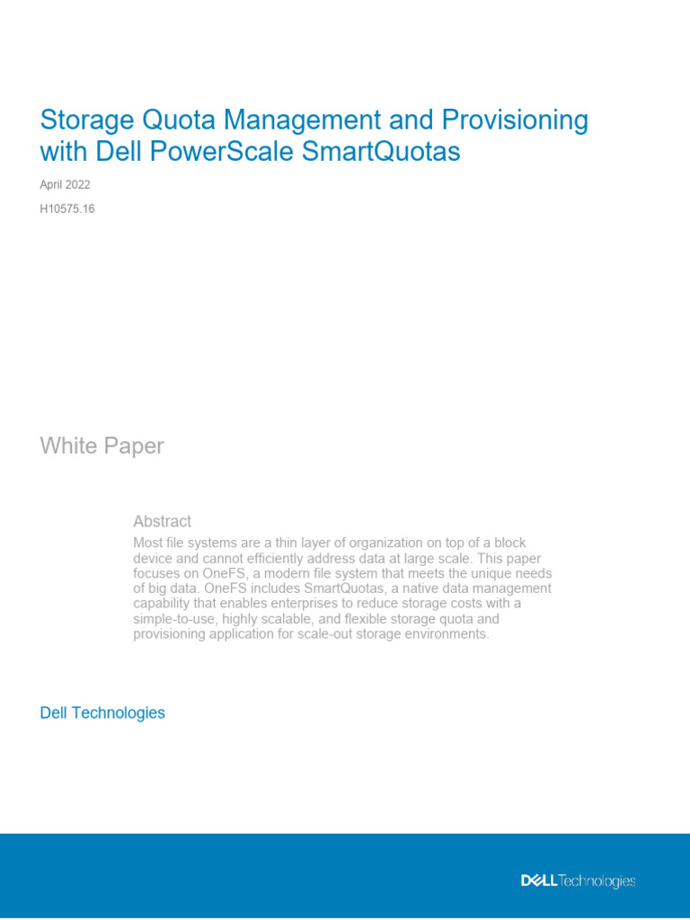 ISILON Powerscale Onefs Smartquotas | PDF | Computer File | File System