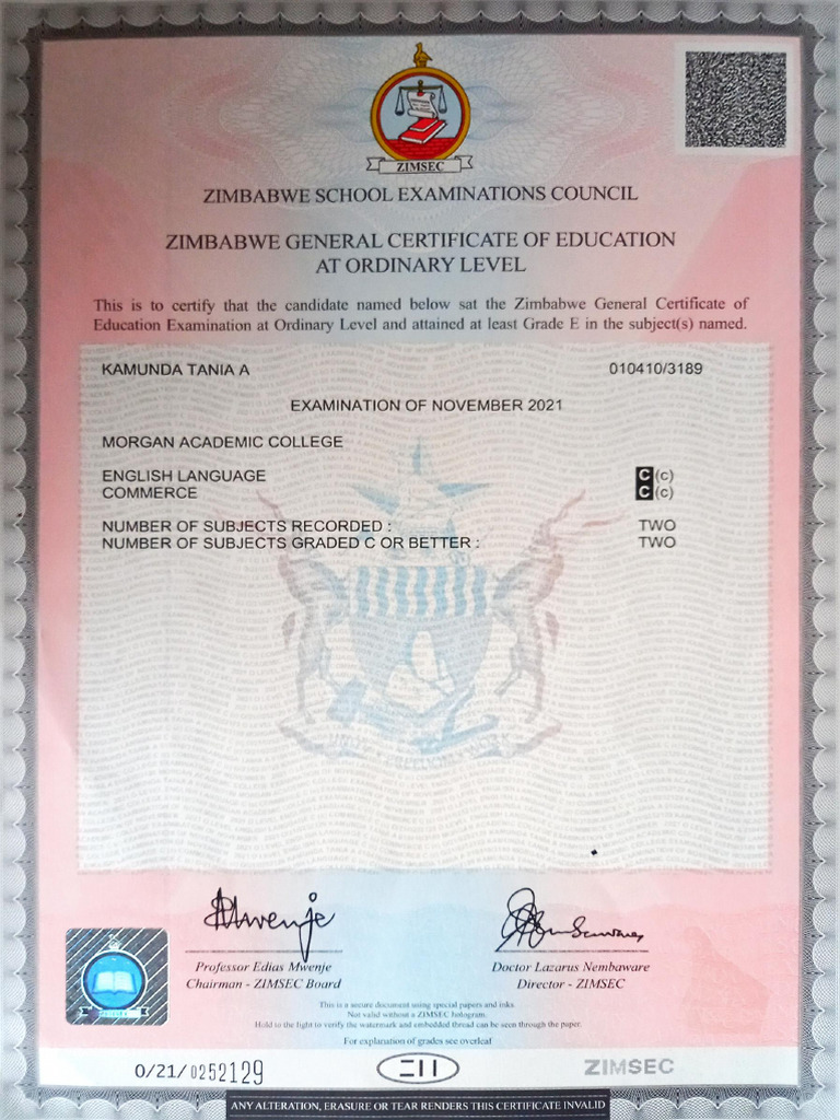 O Level Certificate 2 | PDF