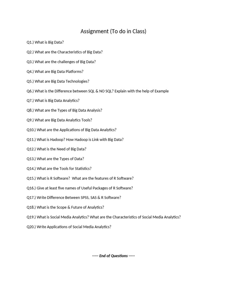 Assignment Big Data Experts(1) | PDF