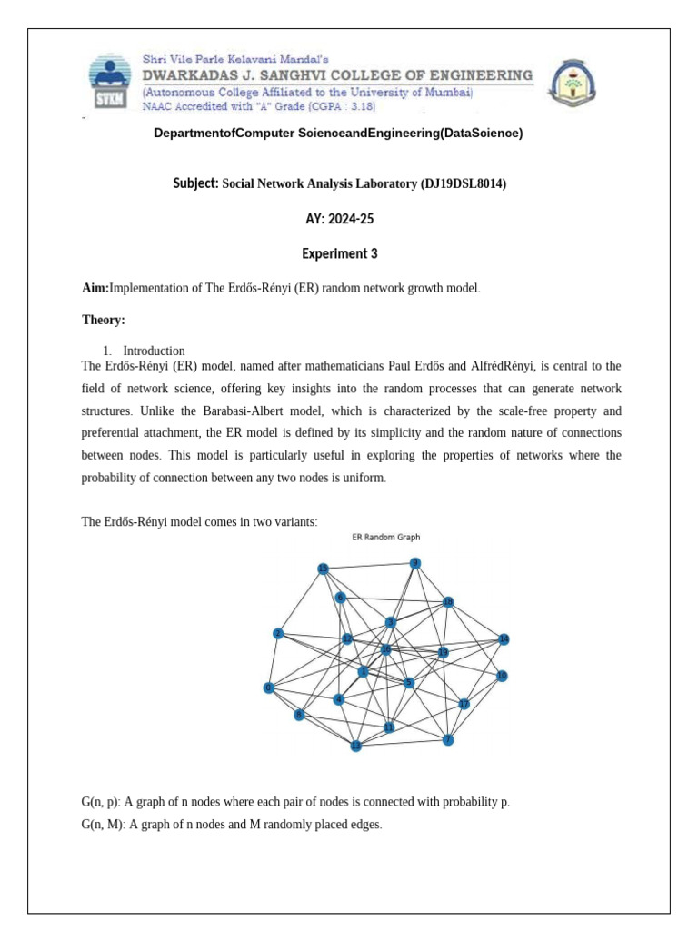 SNA_lab3 | PDF | Theoretical Computer Science | Graph Theory