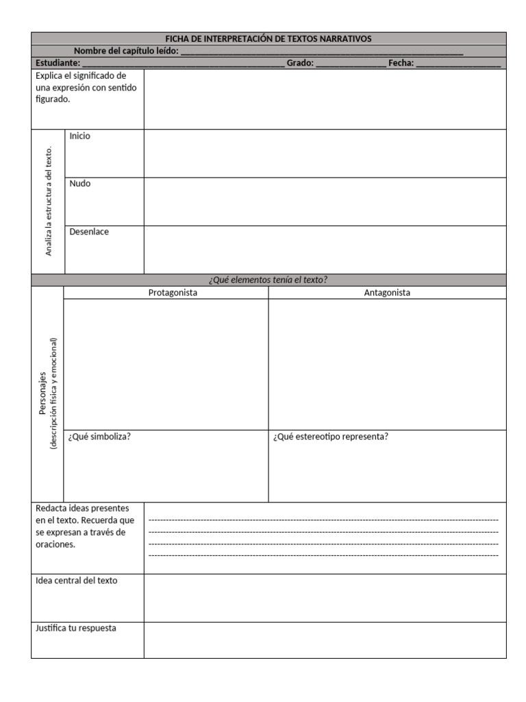 Guía para Interpretar Textos Narrativos | PDF