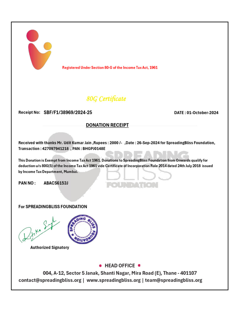 38969-Udit Kumar Jain-80G | PDF