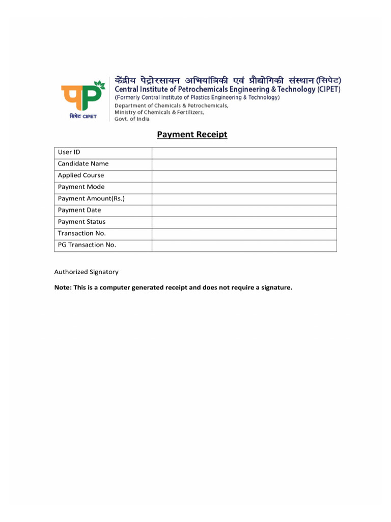 Payment Receipt | PDF