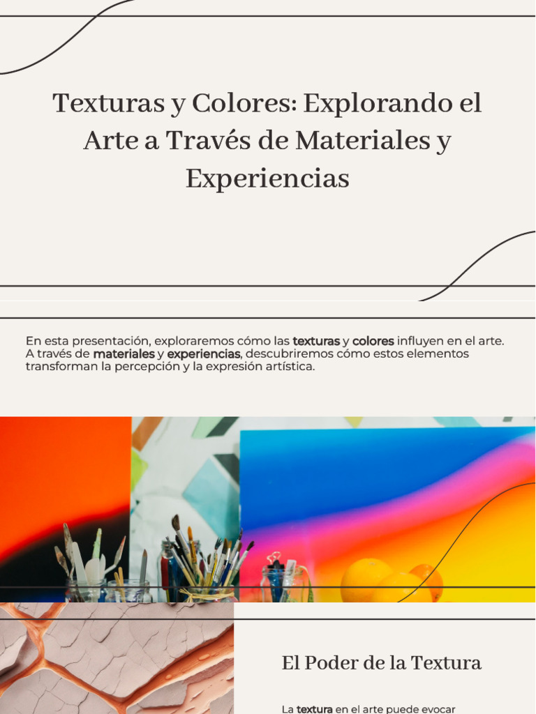 Texturas y Colores Explorando El Arte A Través de Materiales y ...