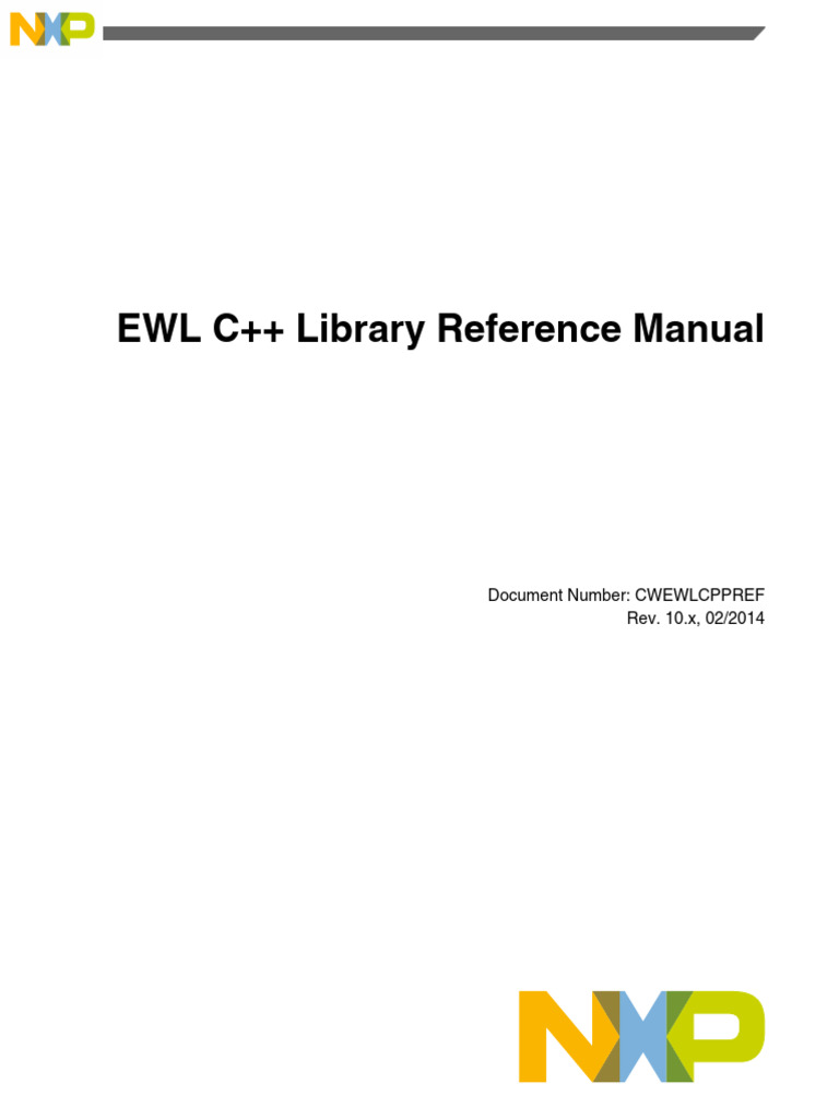 EWL C++ Library Reference Manual | PDF | C++ | Computing