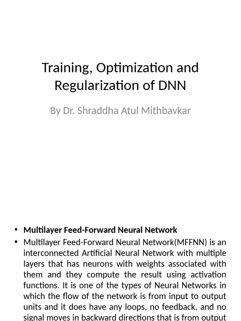 Ch2-Training, Optimization and Regularization of DNN-new | PDF | Linear ...