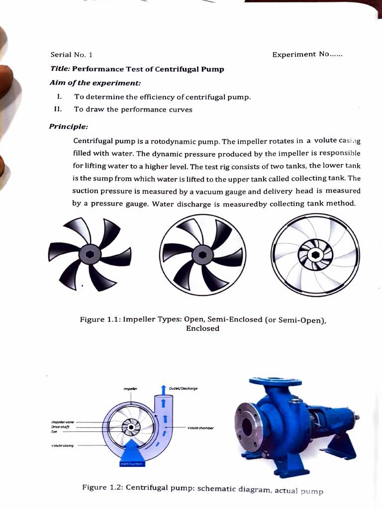 Expt-6 Centrifugal Pump | PDF | Pump | Energy Technology