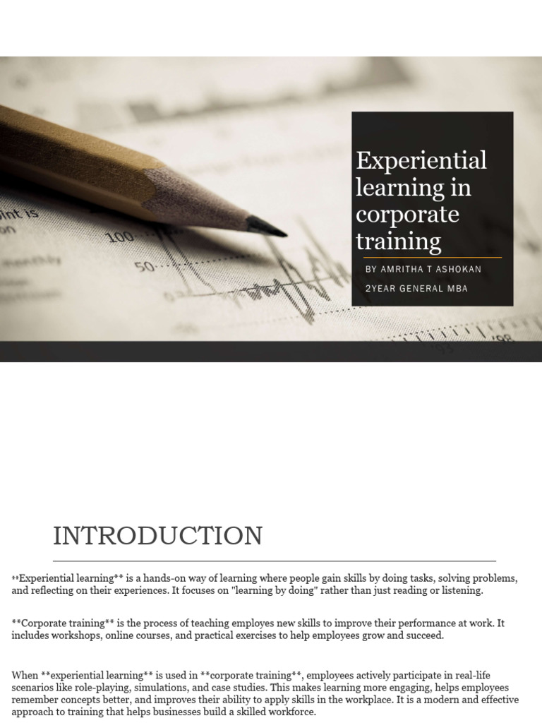 Benefits of Experiential Learning in Training | PDF | Learning | Leadership