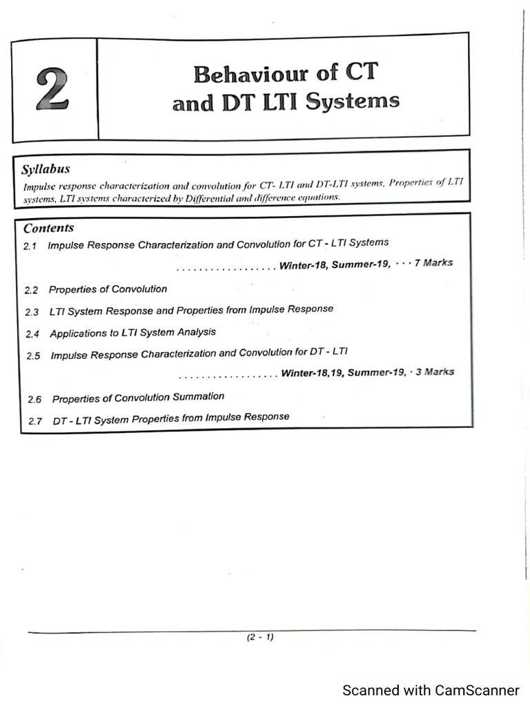 SS3 - LTI CT Systems | PDF
