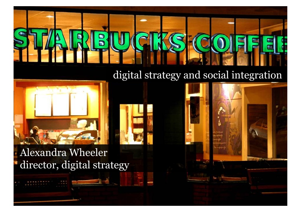 Starbucks Digital Strategy | PDF