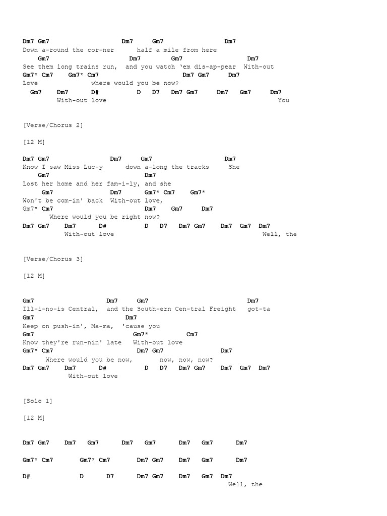 Long Train Runnin' Lyrics Analysis | PDF | Songs | Musical Forms